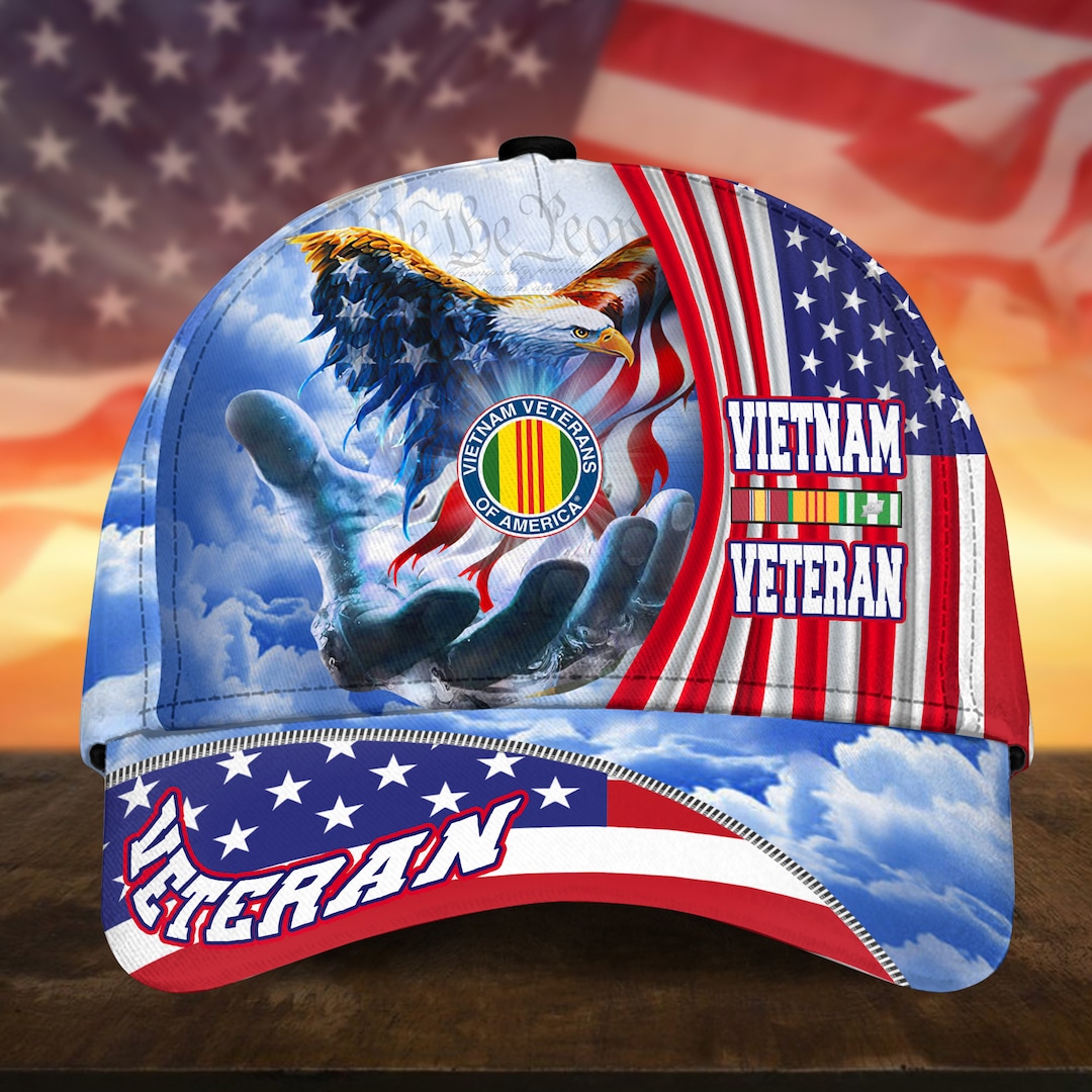 Vietnam Veteran Hats for Men Veteran Cap Patriotic Baseball Cap ...