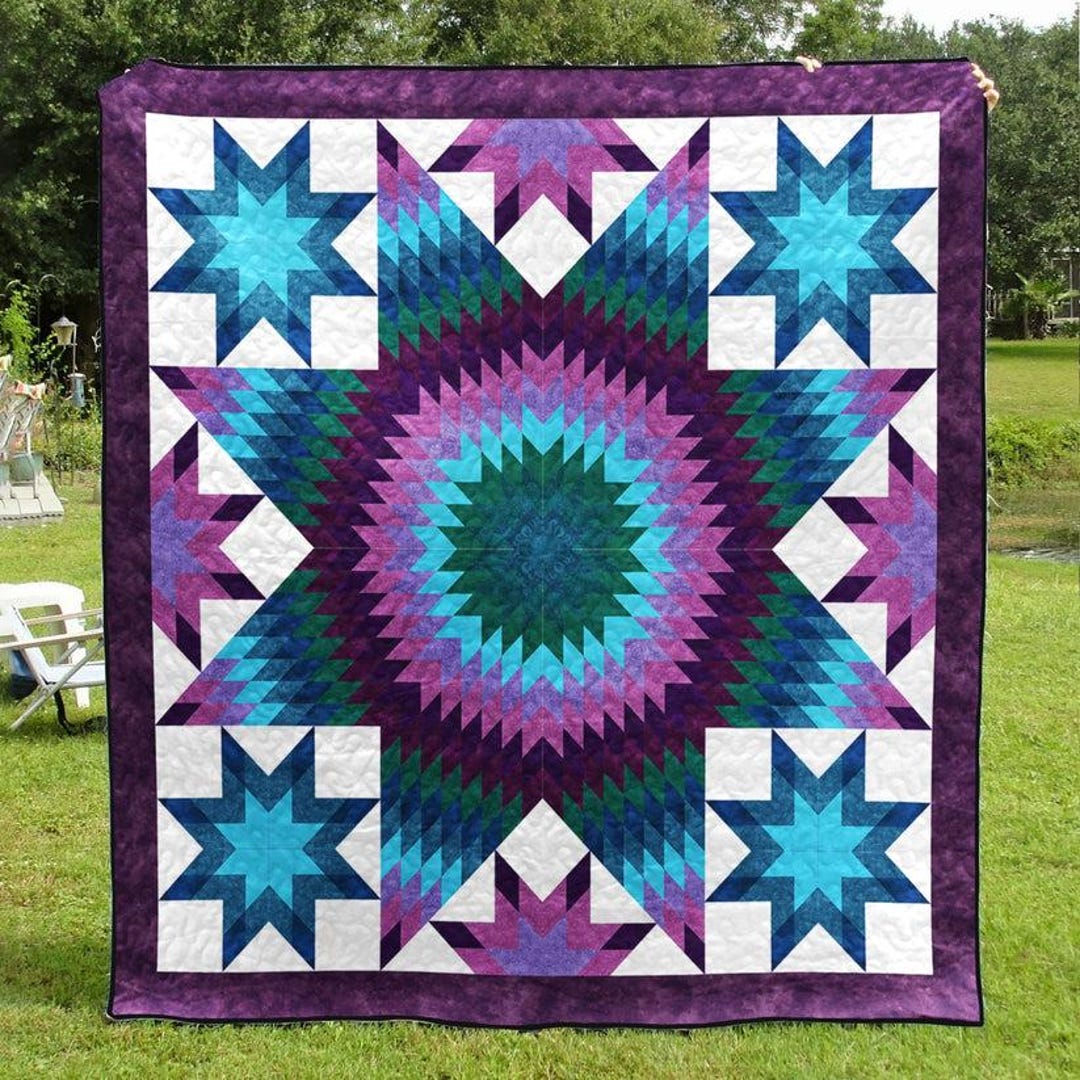 Native American Star Quilts Blanket Native Navajo Blanket Indian ...