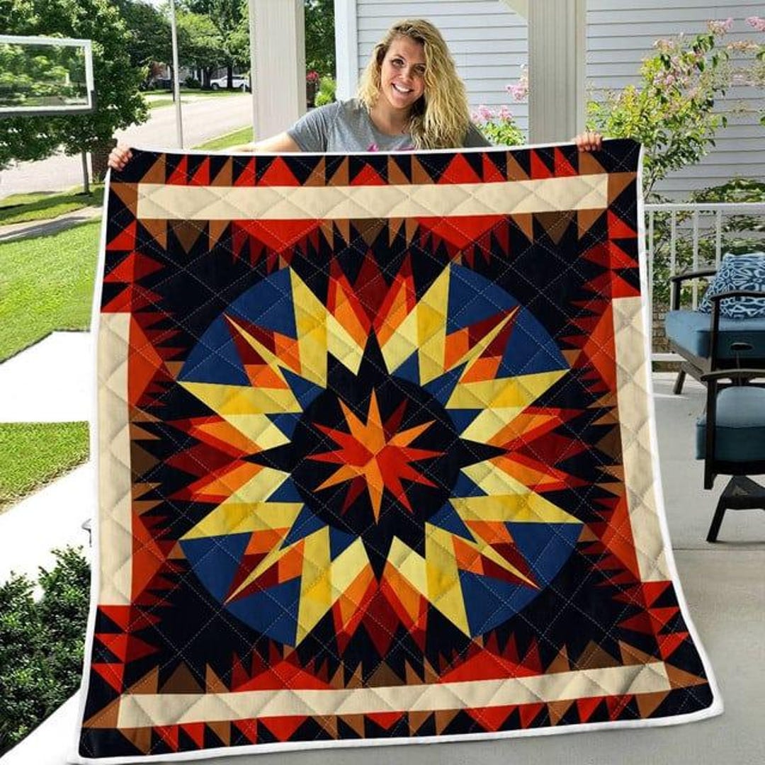 Native Navajo Blanket Native American Star Quilt Blanket Indian Throw ...