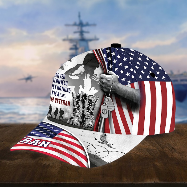 Vietnam Veteran Hats for Men Proudly Serve Military Hat for Men ...
