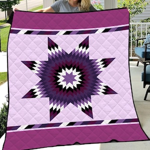 Native Navajo Blanket Native American Star Quilt Blanket Southwest ...