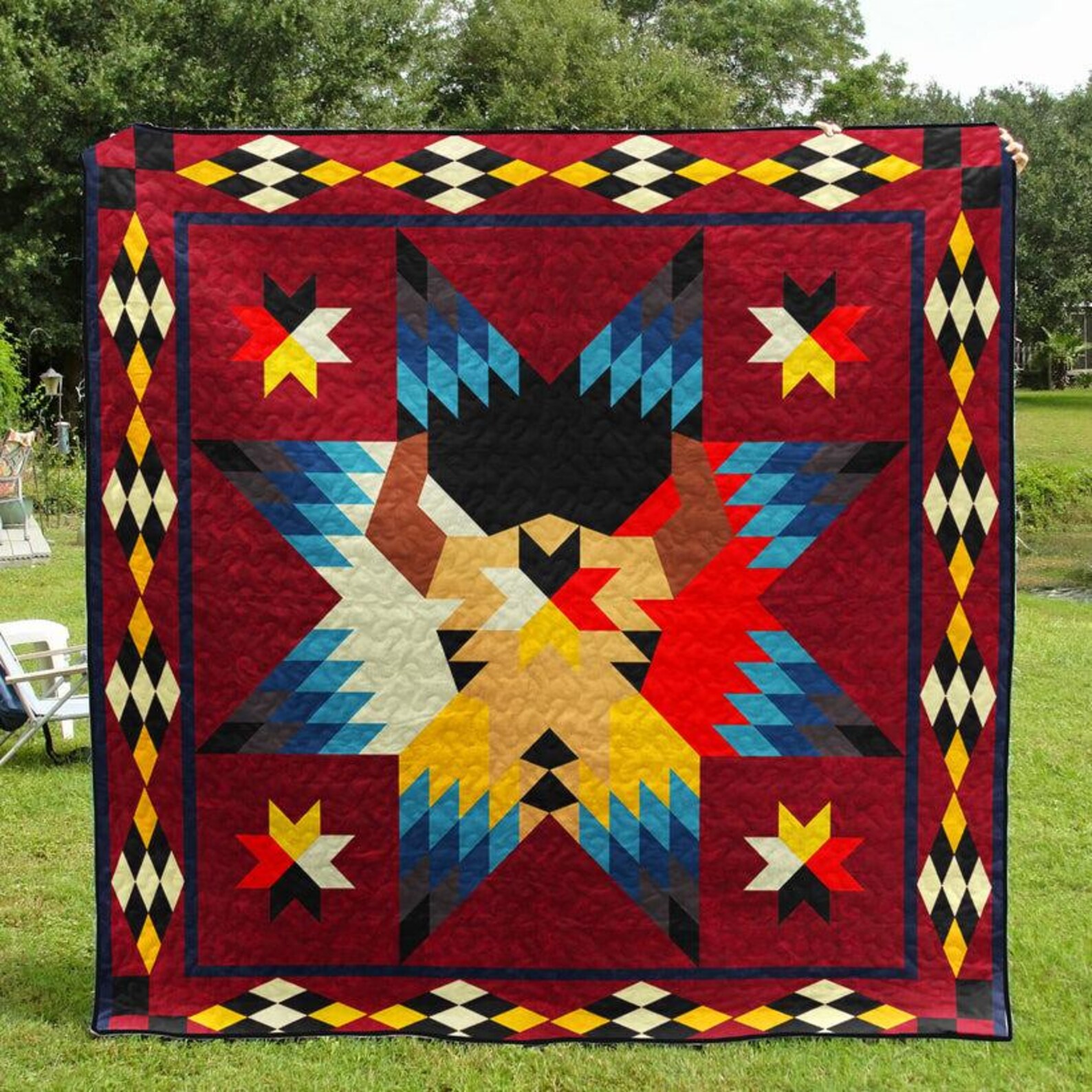 Indian Blanket Native American Quilt Blanket Indigenous Blanket ...