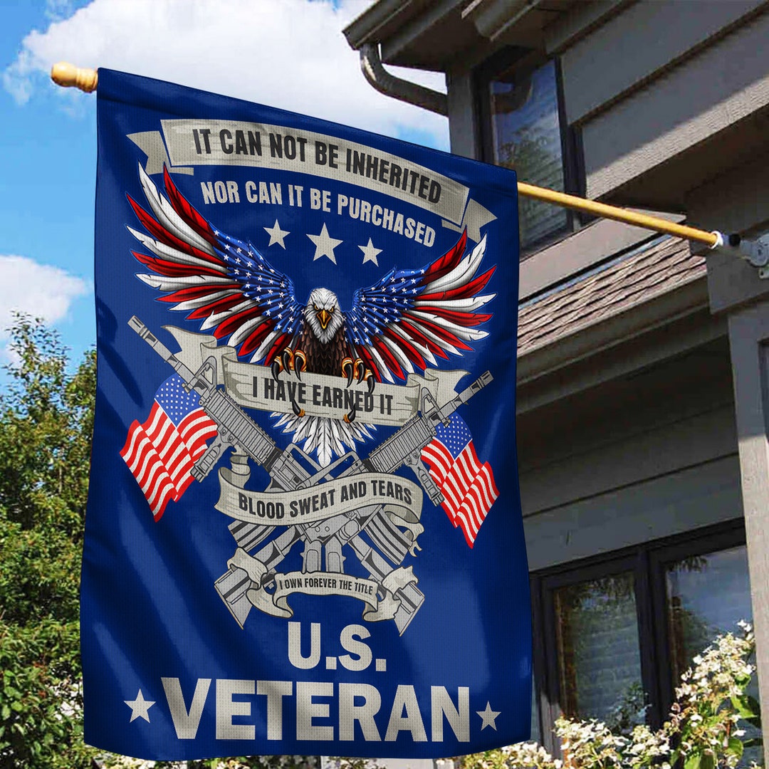 Outdoor Flag Decoration for Veterans Military Memorial Day Garden Flag ...