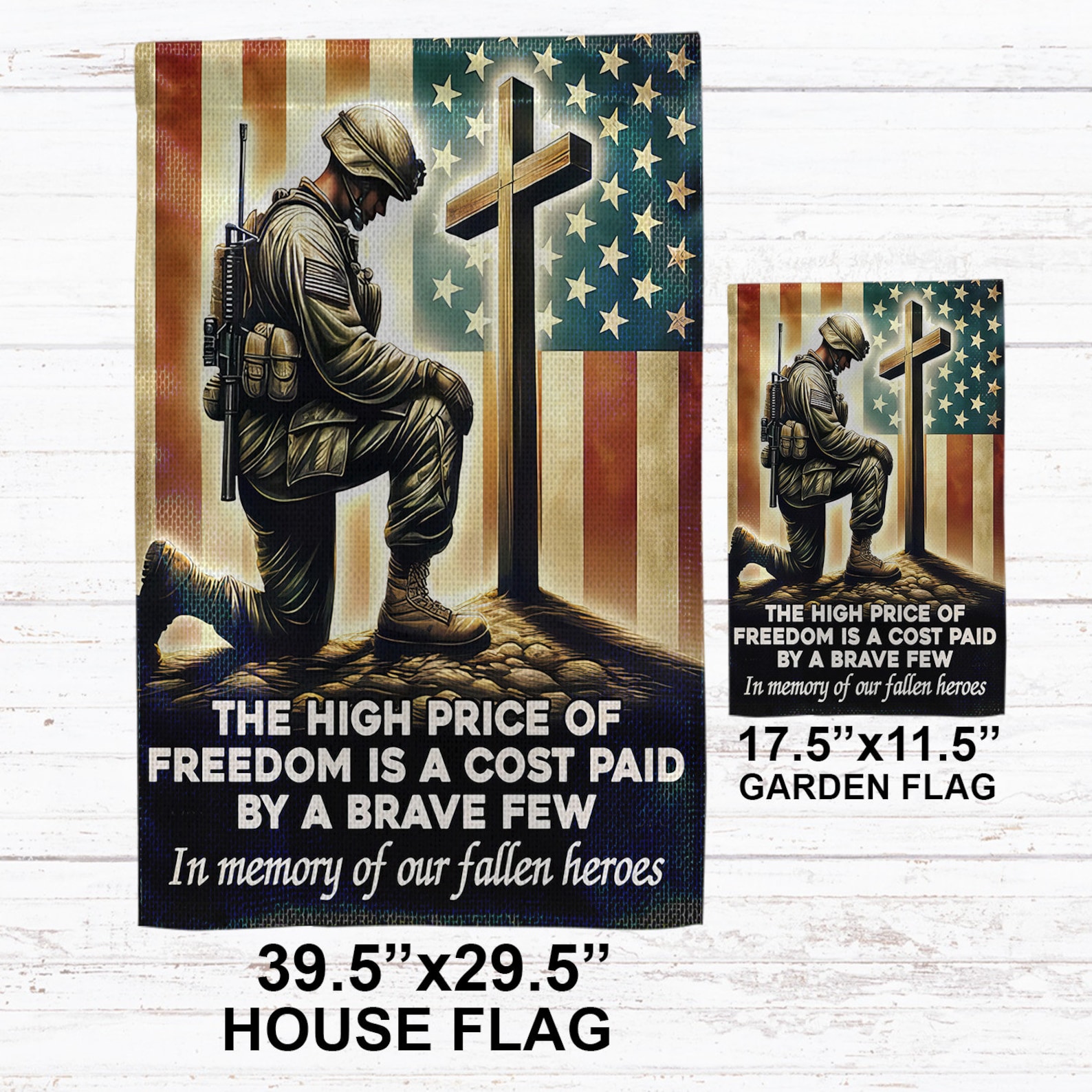 Military Veteran Memorial Flag, Veteran Memorial Garden Flag, Memorial ...