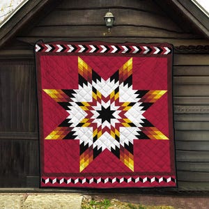 Native Blanket Geometric Blanket Native American Quilt Blanket Bohemian ...