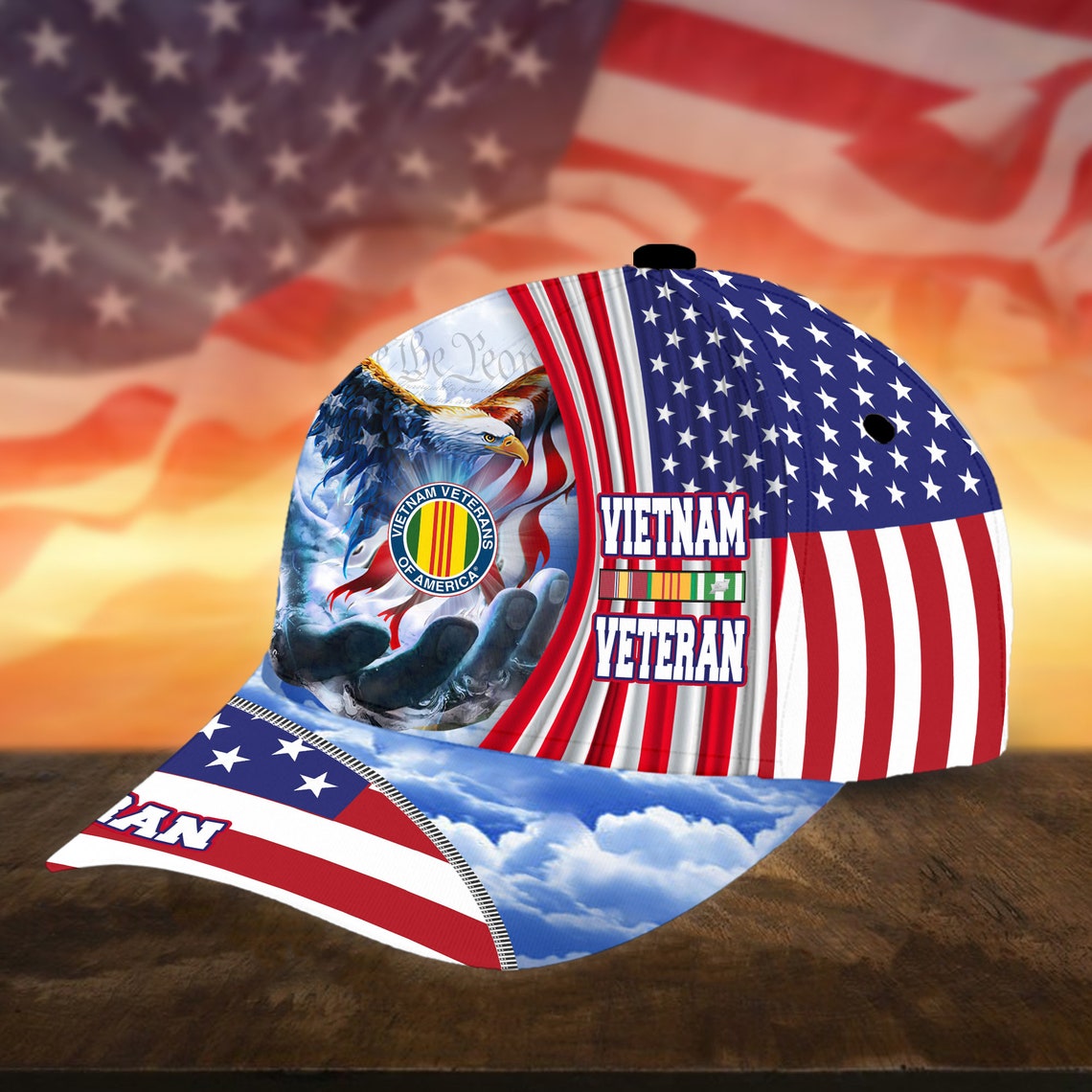 Vietnam Veteran Hats for Men Veteran Cap Patriotic Baseball Cap ...