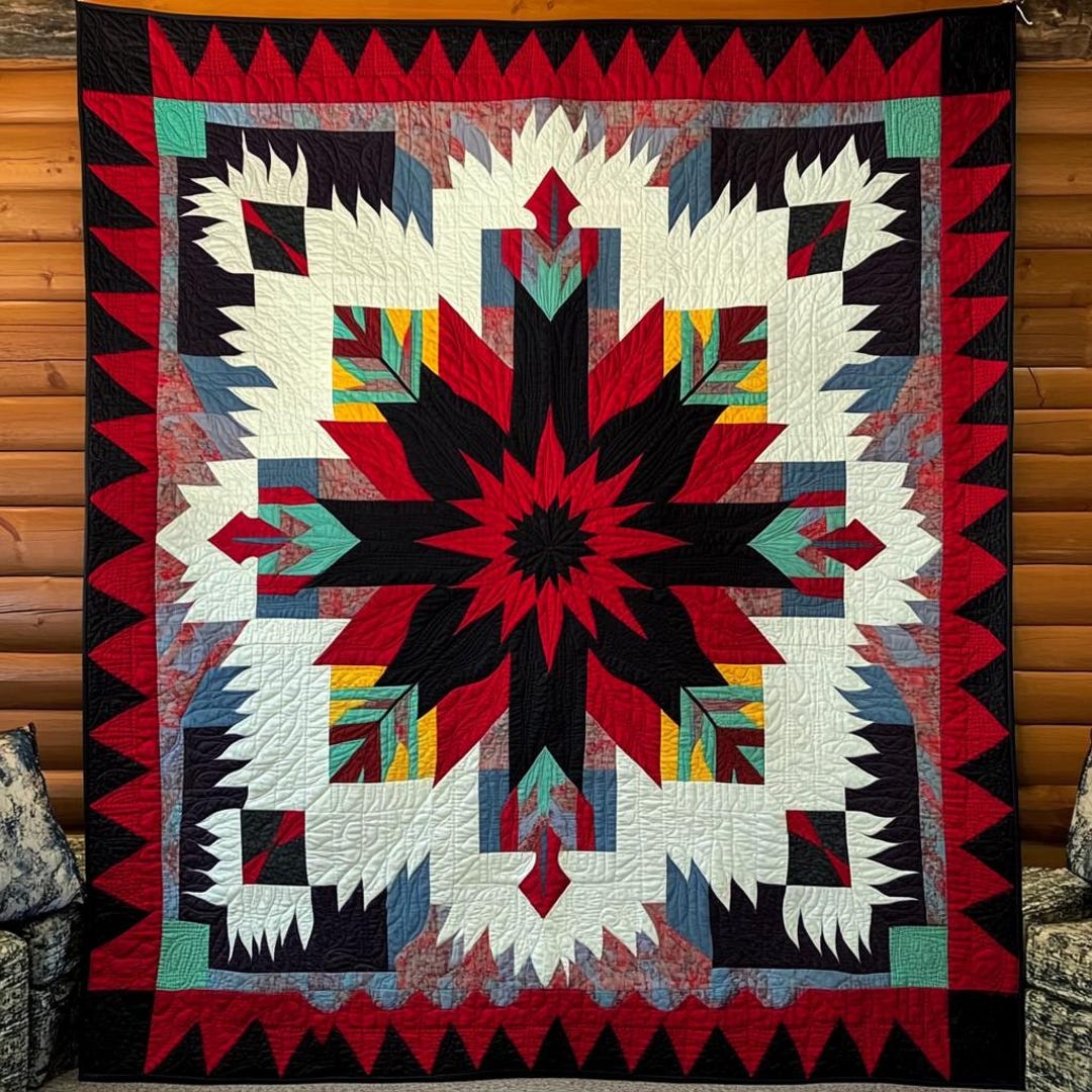 Native American Star Quilts Blanket, Cherokee Blanket, Native Quilt ...