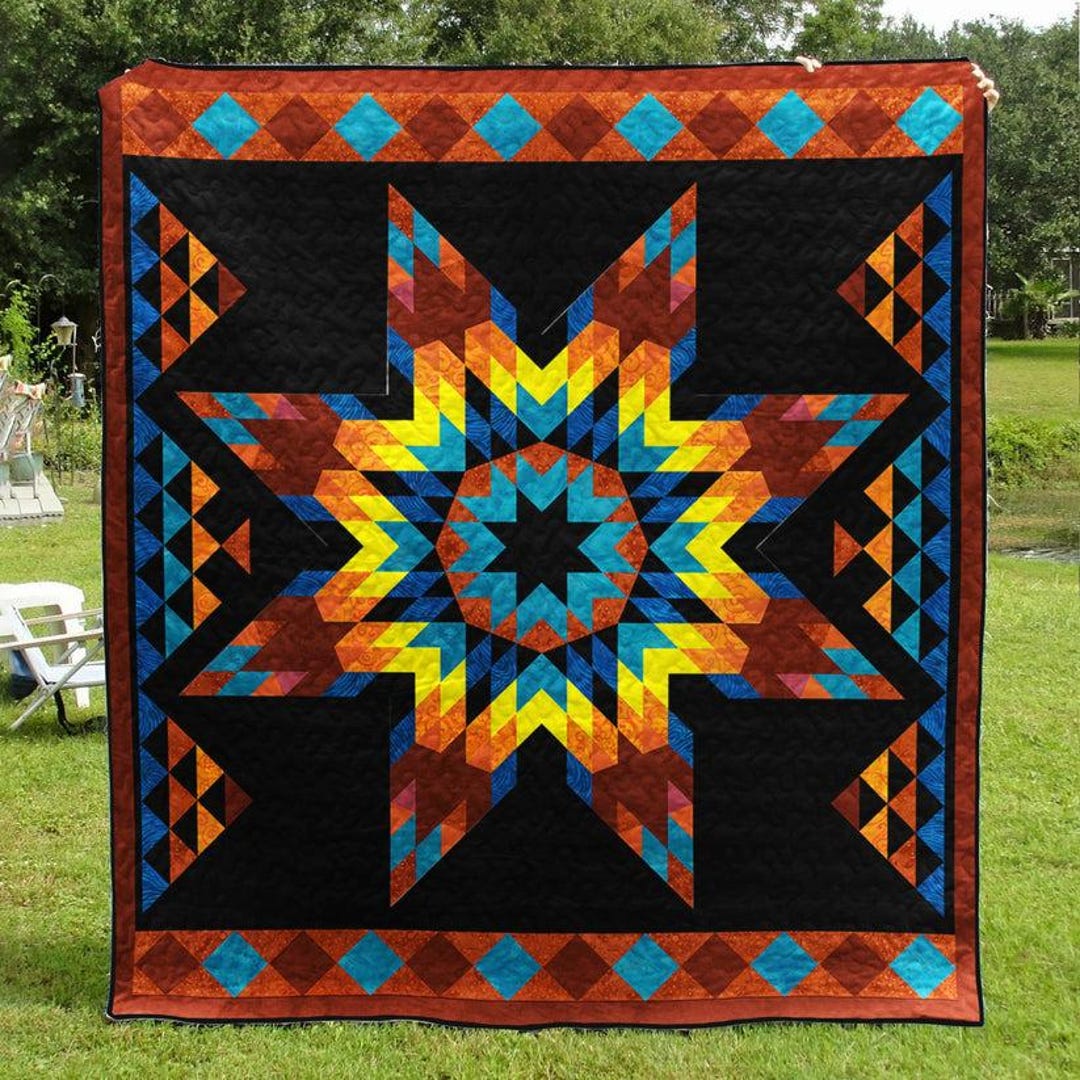 Native American Star Quilt Blanket, Native Quilt Pattern Star ...