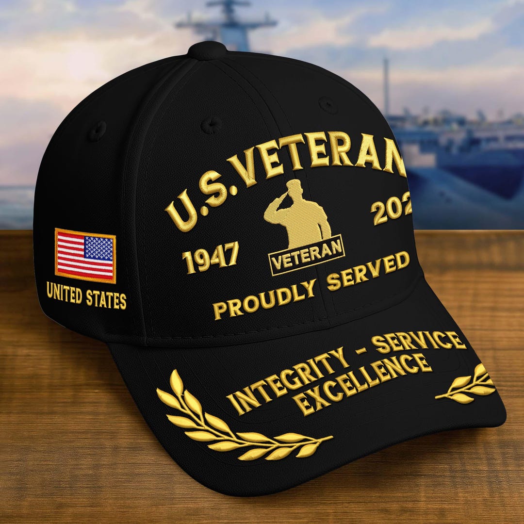 Embroidered Veterans Caps - Custom Military Hat, Embroidered Patch ...