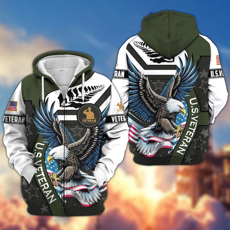 Veterans Hoodies for Men - Military Sweatshirt for Husband, Patriotic ...