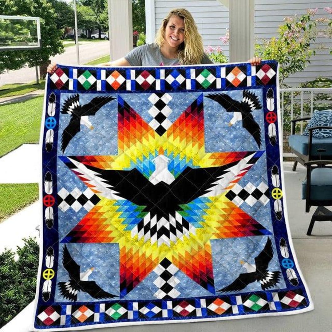 Native American Star Quilt Blanket Southwest Native American Blanket ...