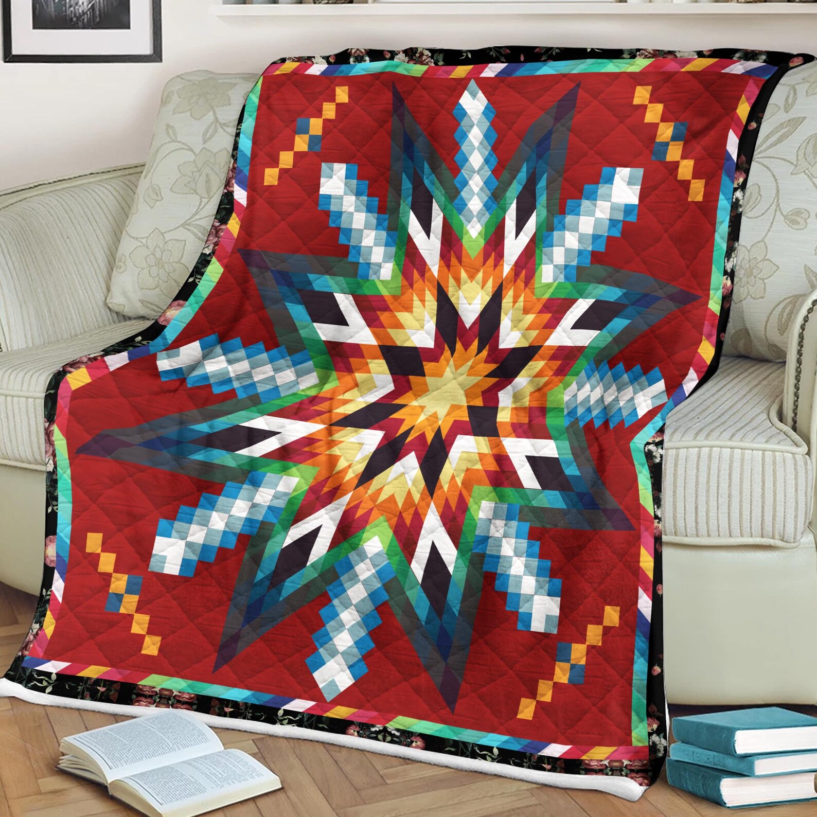 Native American Star Quilts Blanket Indian Blanke Indigenous Blanket ...