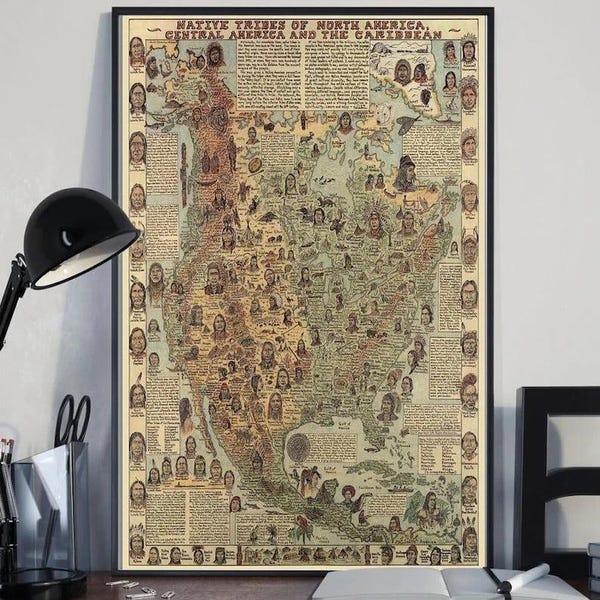 Native American Map - Etsy
