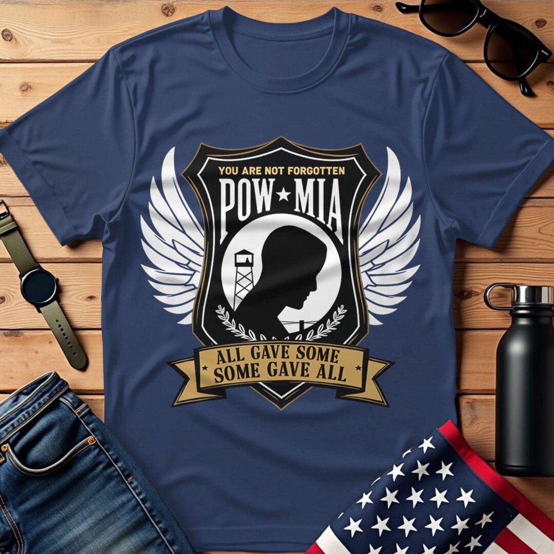 Pow Mia You're Not Forgotten Veteran Shirt, Military T-shirt, Patriotic ...