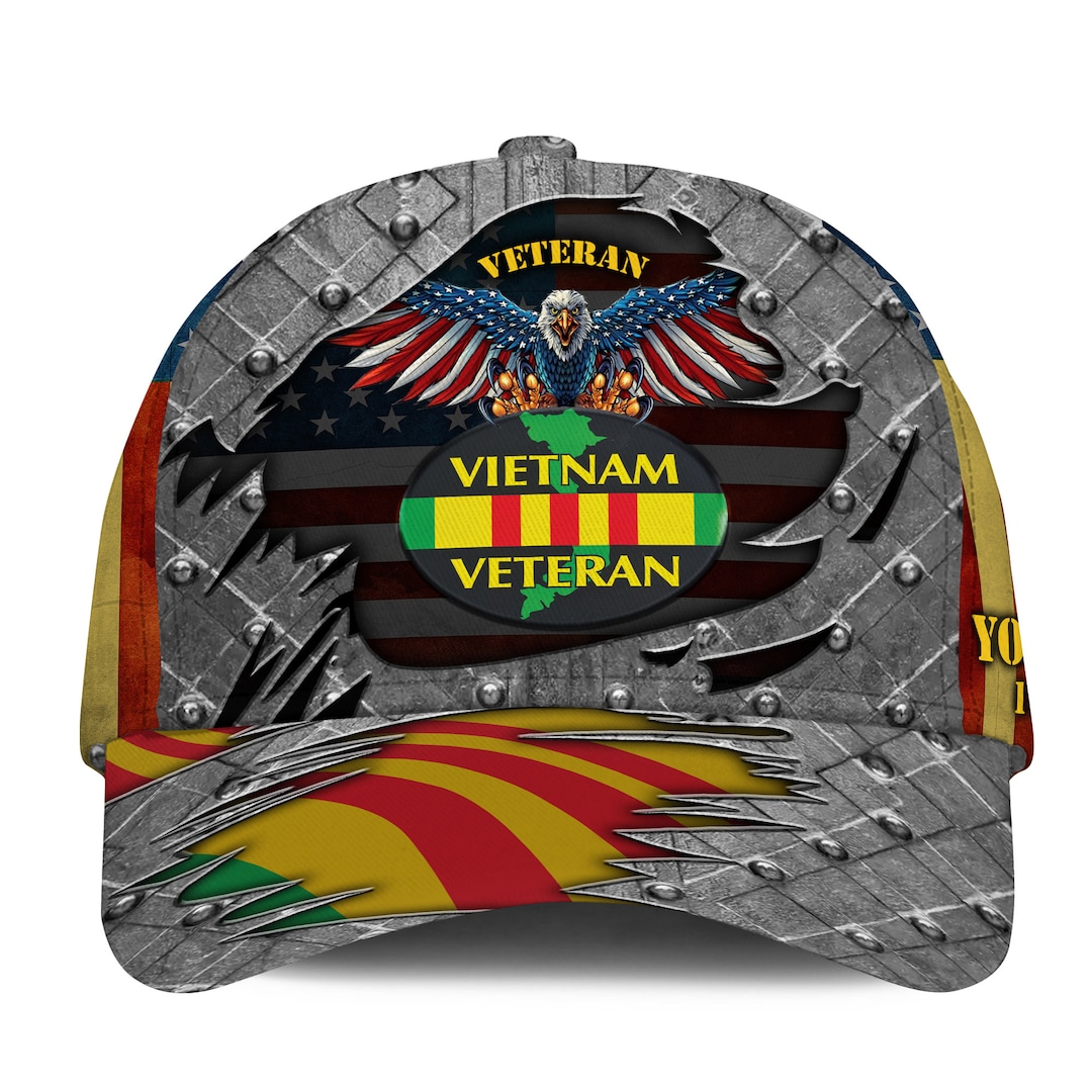 Personalized Vietnam Veteran Ball Caps for Men Vietnam Vets Baseball ...