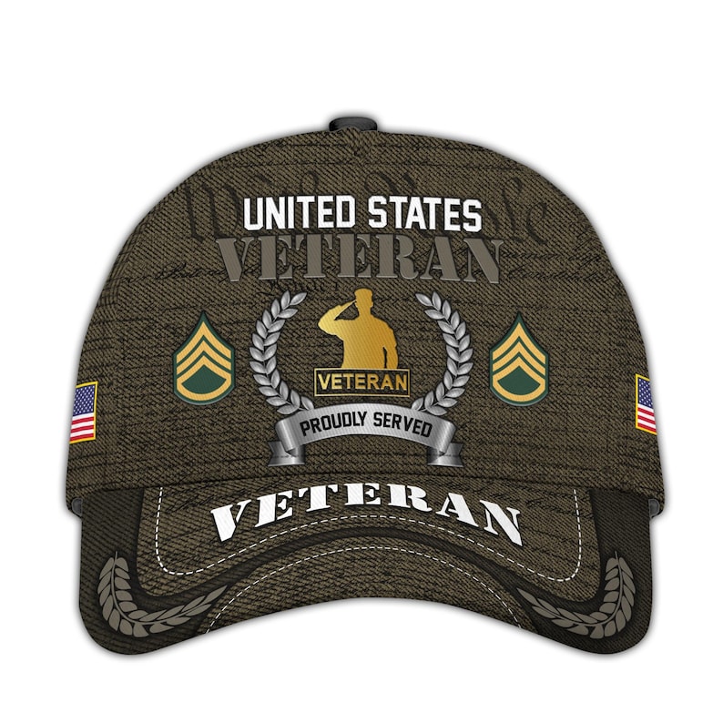 Personalized Military Veteran Caps – Patriotic Baseball Cap, Veteran ...