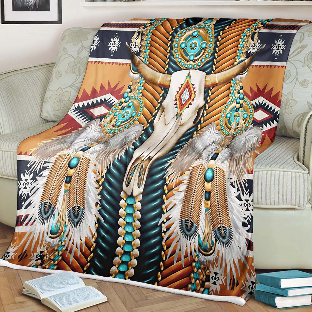 Native Design Camping Blanket Indian Blanket Native Throw Native Quilt ...
