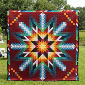 Native American Star Quilts Blanket Indian Blanke Indigenous Blanket ...