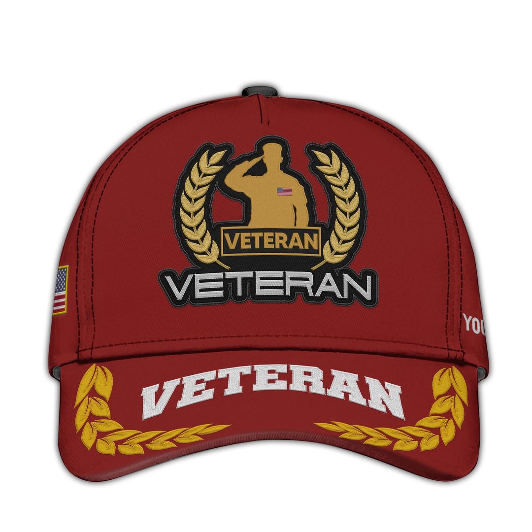 Personalized Embroidered Veterans Hat – Patriotic Baseball Cap Military ...