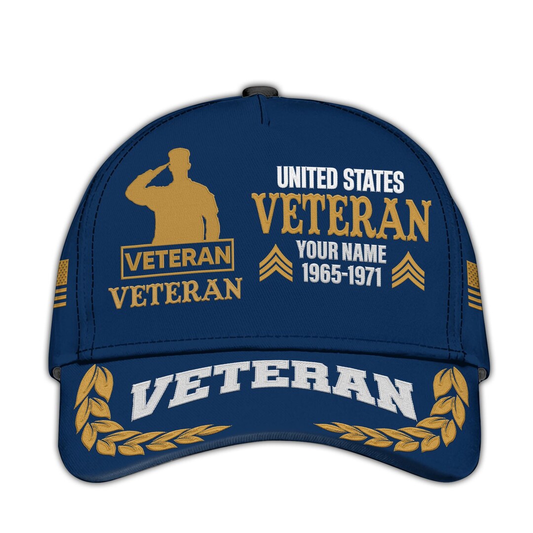 Personalized Embroidered Veteran Caps – Patriotic Cap Military Ball Cap ...