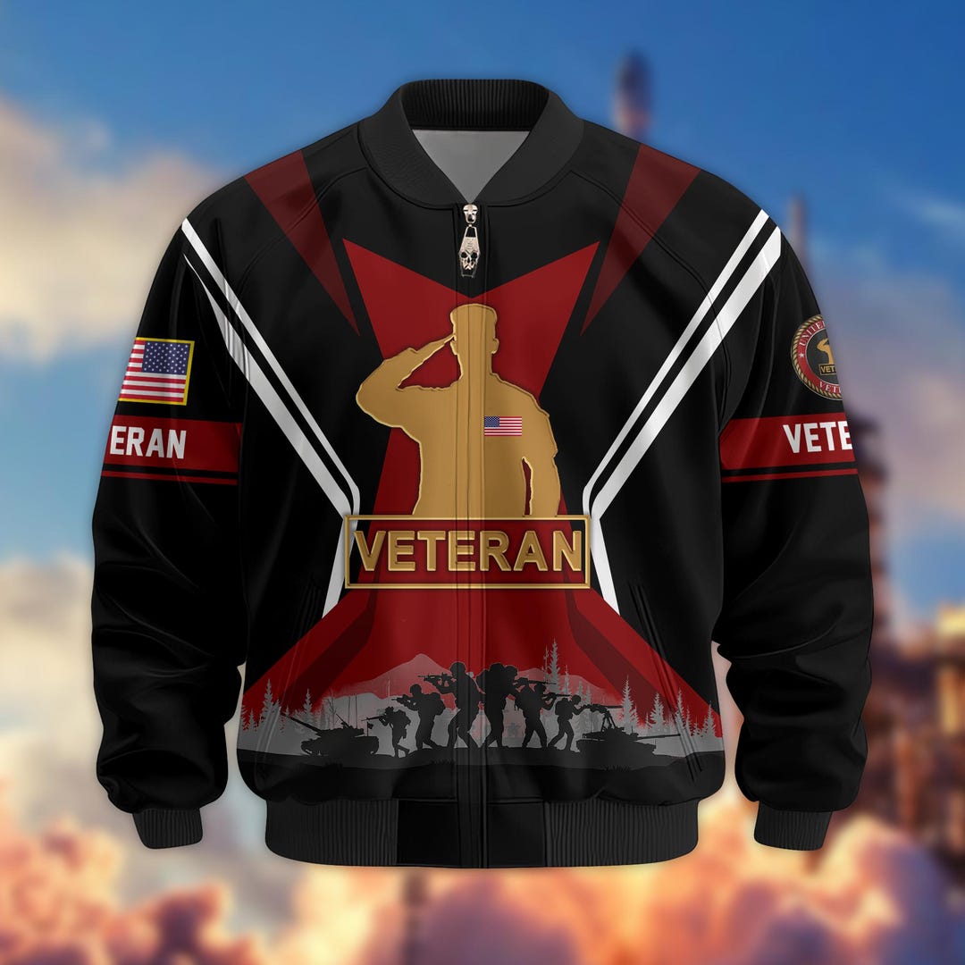 Veteran Jackets for Men - Military Bomber Jacket, Premium Waterproof ...