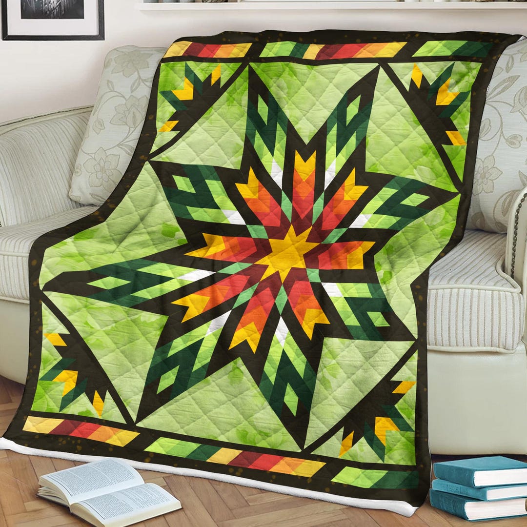 Native Blanket Geometric Blanket Native American Quilt Blanket Bohemian ...