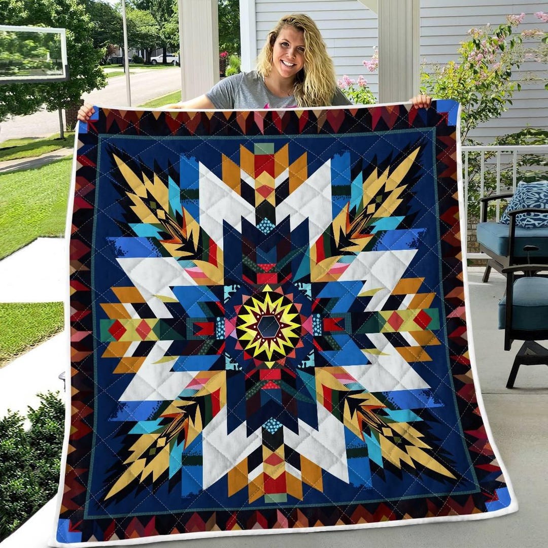 Native American Star Quilts Blanket Native Camping Blanket Indigenous ...