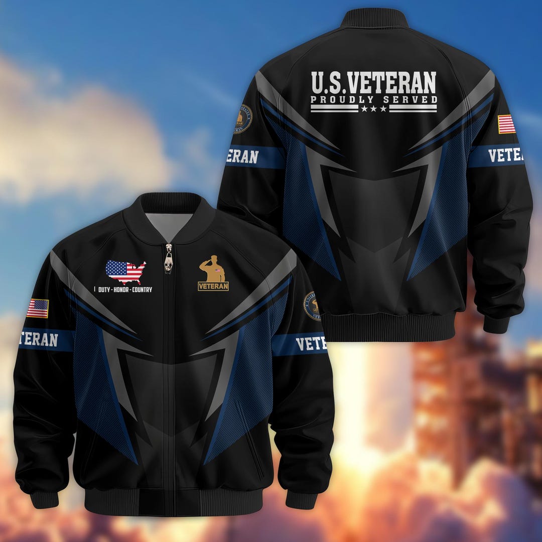 Proudly Served U.S. Veterans Jacket Veterans Day Jacket, Durable ...