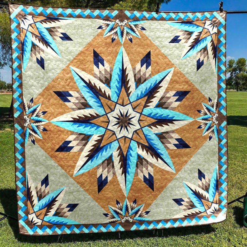 Native American Star Quilt Throws, Cherokee Blanket, Native Quilt ...