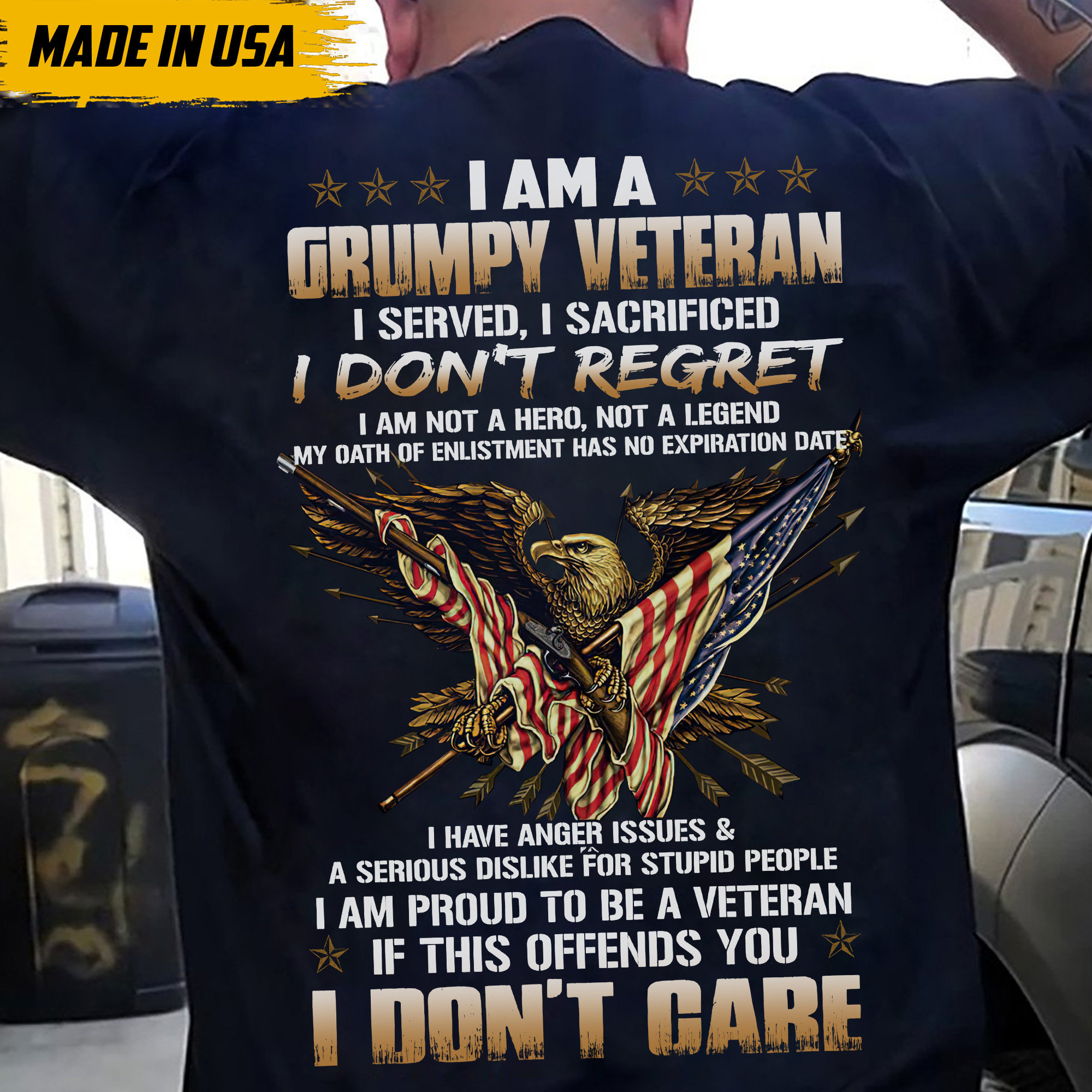 I Am A Grumpy Veteran Shirt, Veteran Shirt, I Served I Sacrificed Shirt ...