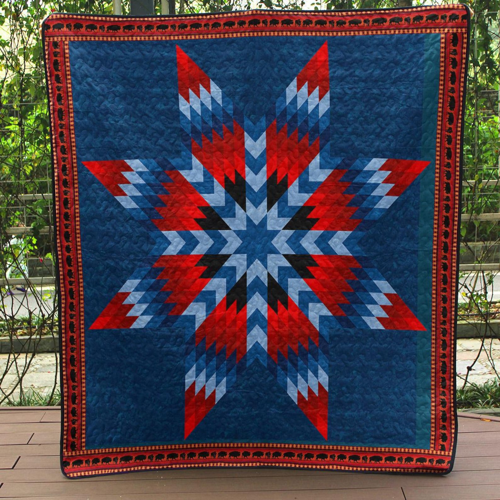 Native American Quilts Throws, Indigenous Geometric Blankets, Native ...