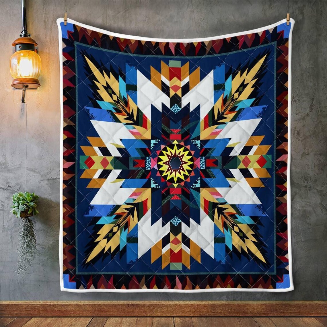 Native American Star Quilts Blanket Native Camping Blanket Indigenous ...