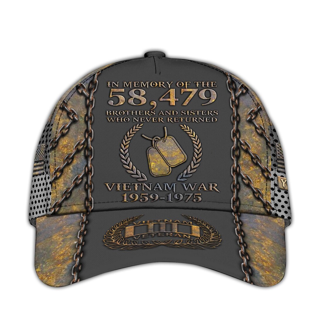 Vietnam Veteran Hats for Men in Memory of Veteran Cap Personalized ...