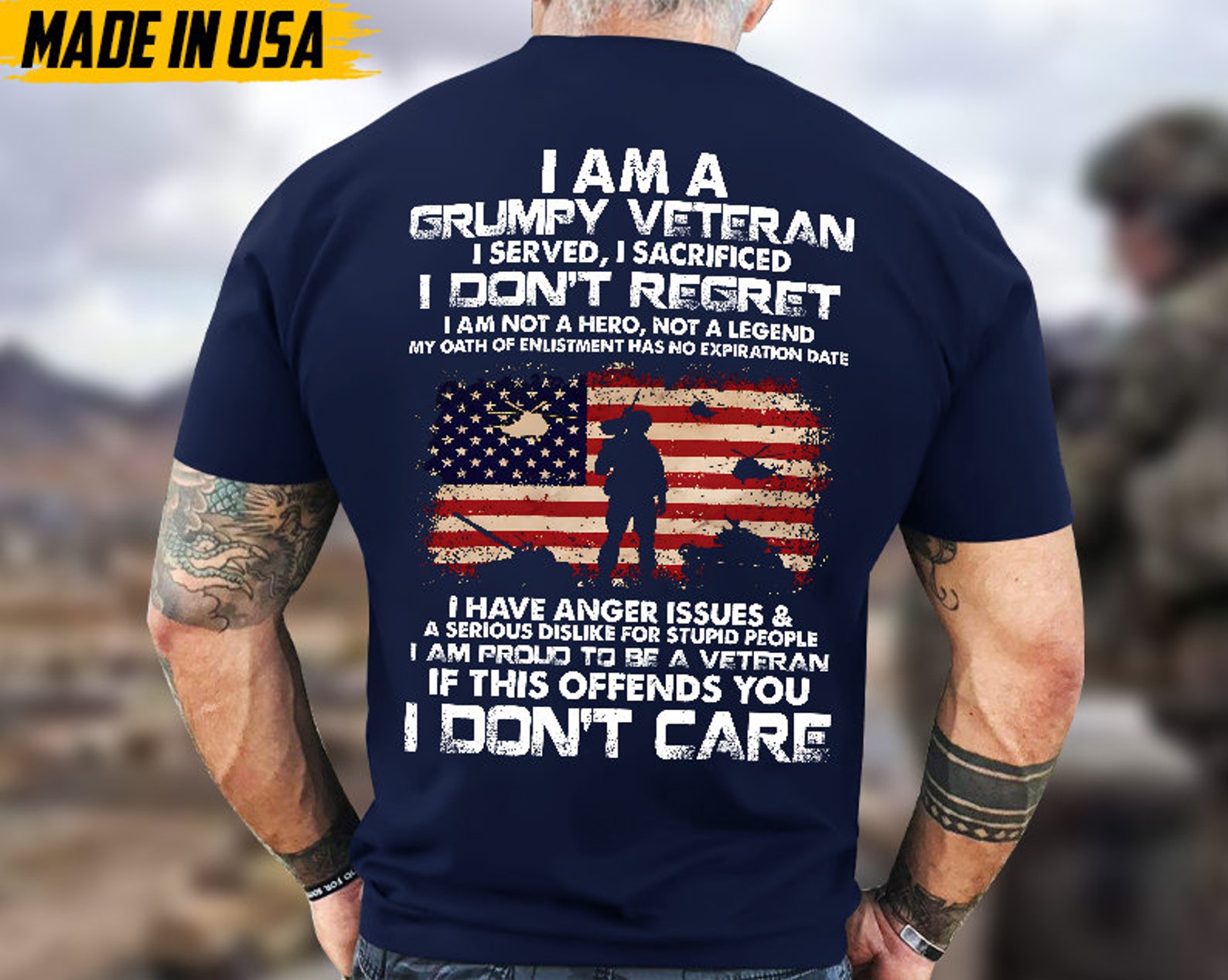 US Veteran Shirt, Veteran Day, Gift for Veteran, I Am A Grumpy Veteran ...