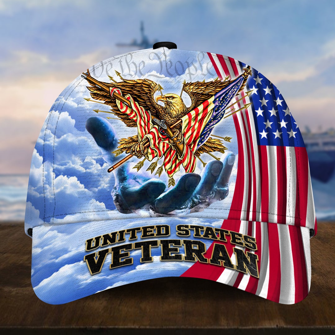 Proud US Veteran Dad Hat American Eagle Cap Men Veteran Caps for Men ...