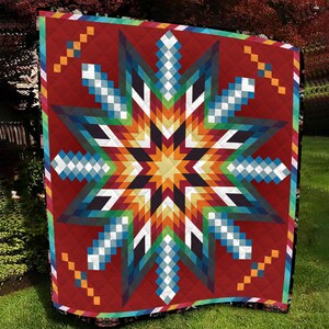 Native American Star Quilts Blanket Indian Blanke Indigenous Blanket ...