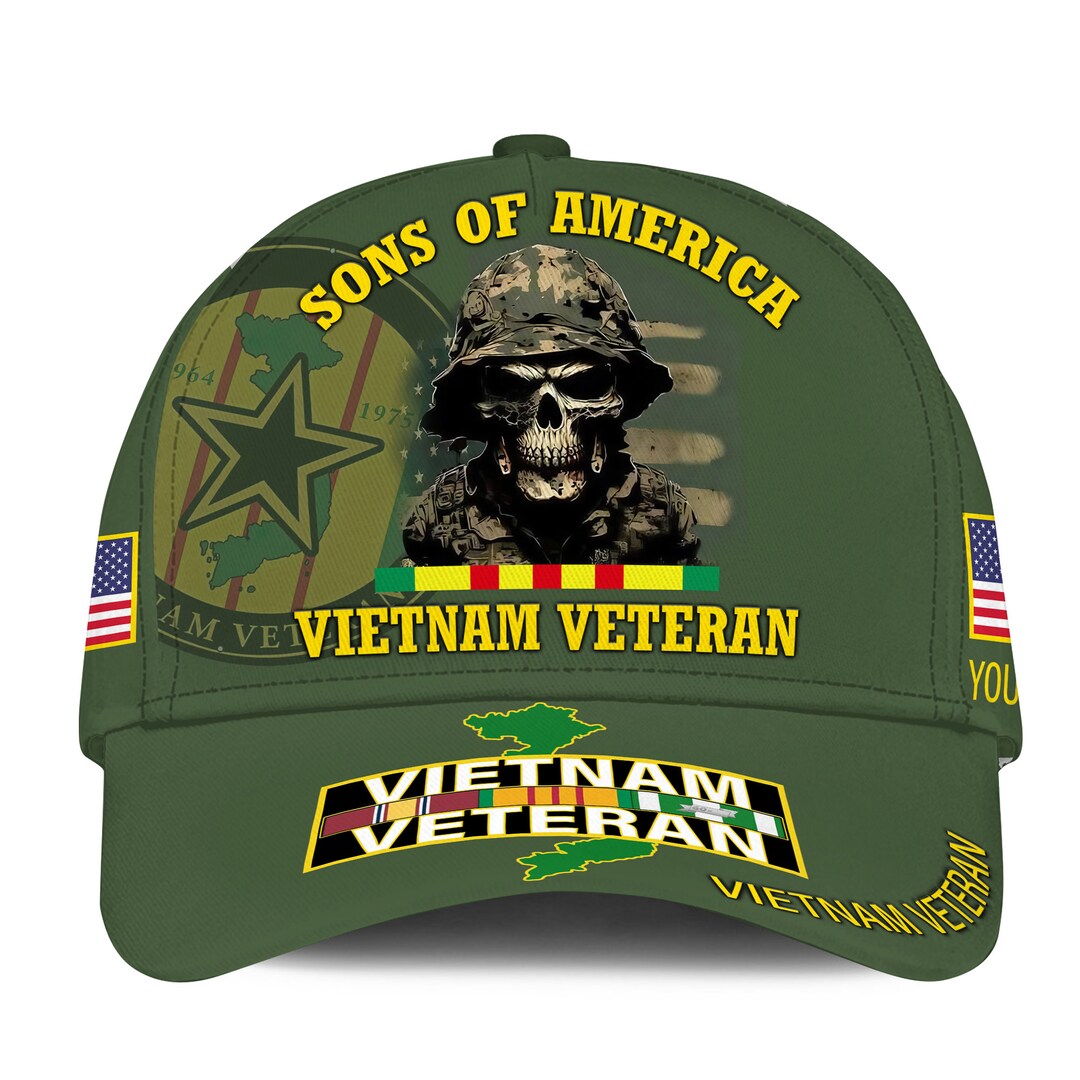 Custom Vietnam Vets Baseball Caps Eagle Crest Military Hats Proudly ...