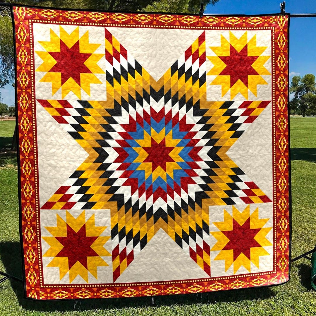 Southwest Native American Blanket, Native American Star Quilt Blanket ...