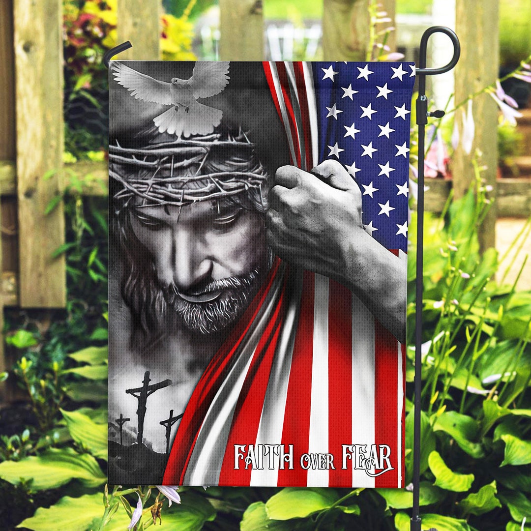 Jesus Veteran Flag, Memorial Military Garden Flag, Military Veteran ...