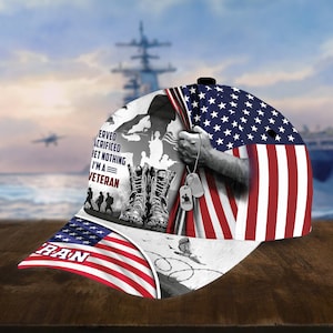 Military Caps for Men Veteran Baseball Caps US Veteran Hat Eagle Crest ...