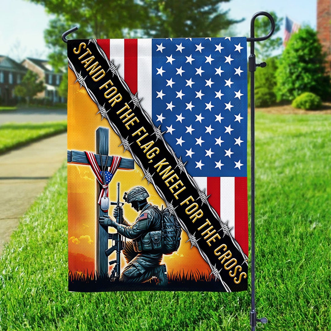 Military Veteran Memorial Flag, Veteran Memorial Garden Flag, Memorial ...