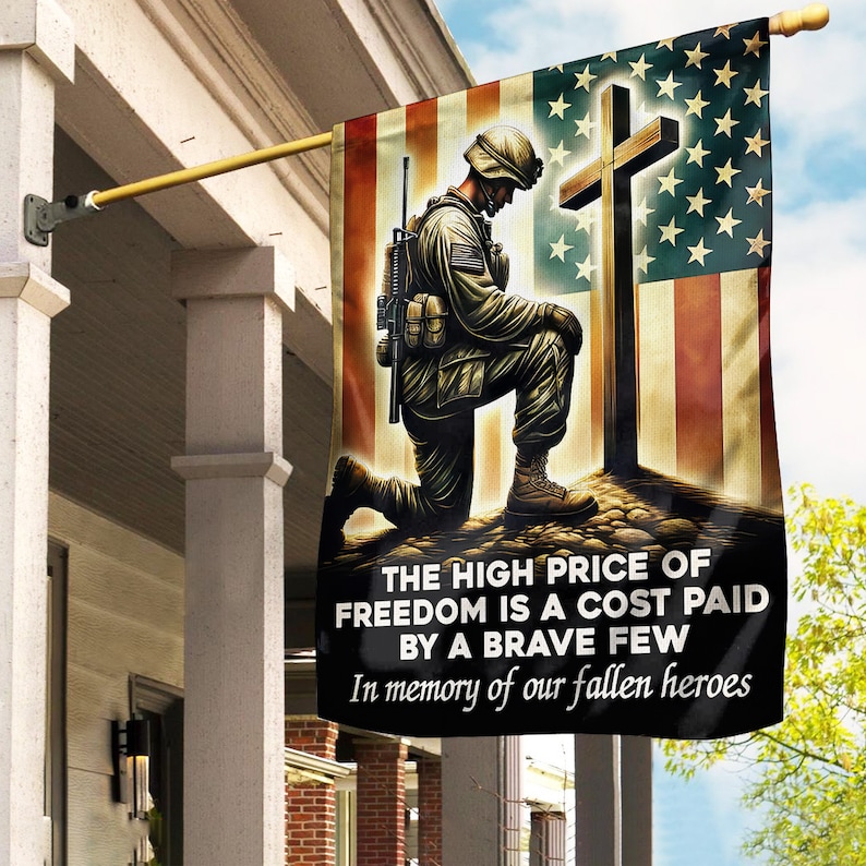 Military Veteran Memorial Flag, Veteran Memorial Garden Flag, Memorial ...