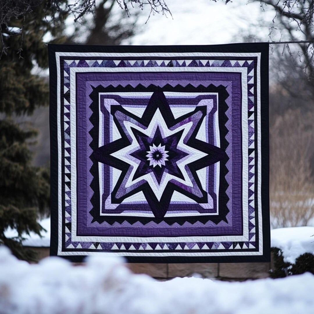 Native American Inspired Star Art Quilt, Indigenous Blanket, Native ...