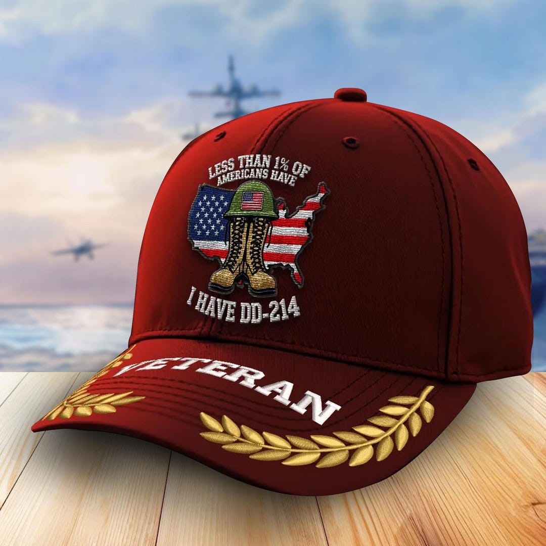 Embroidered DD214 Veterans Hat, Embroidered Veteran Hats for Men ...