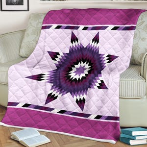 Native Navajo Blanket Native American Star Quilt Blanket Southwest ...
