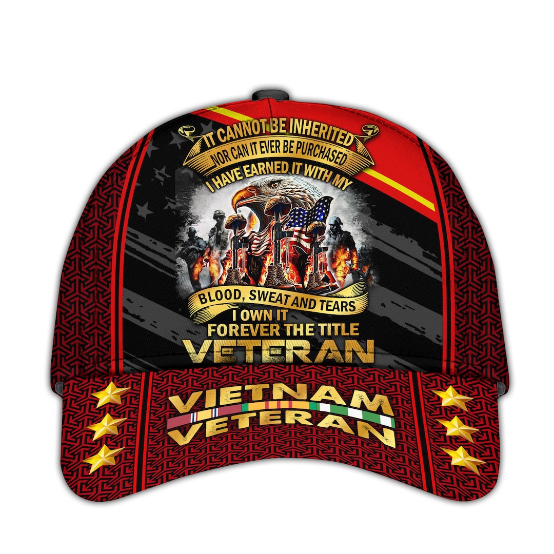 Vietnam Era Veteran Cap Proud US Veteran Dad Hat Vietnam Hats for Men ...