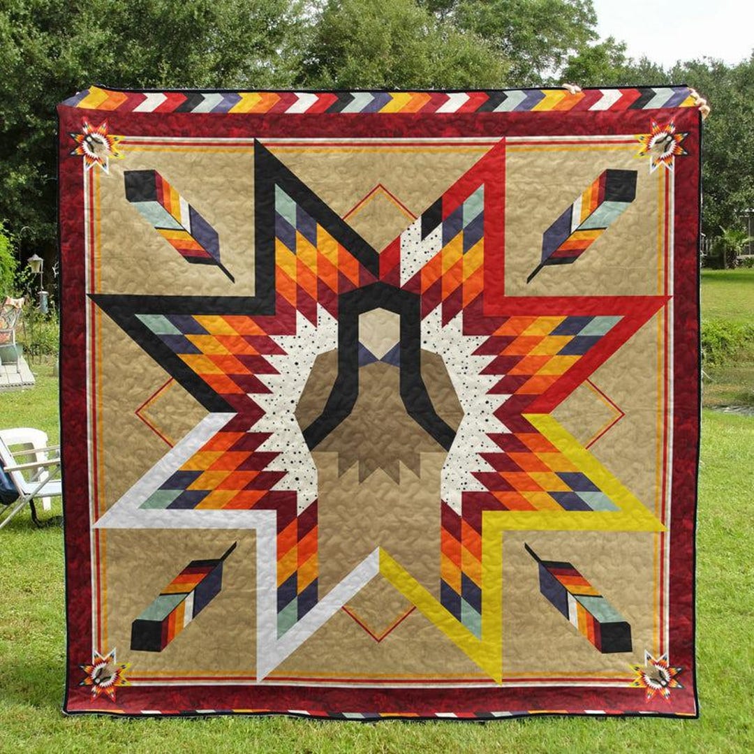 Native American Star Quilt Blanket, Native Navajo Blanket, Indigenous Blankets, Cherokee Blanket ...