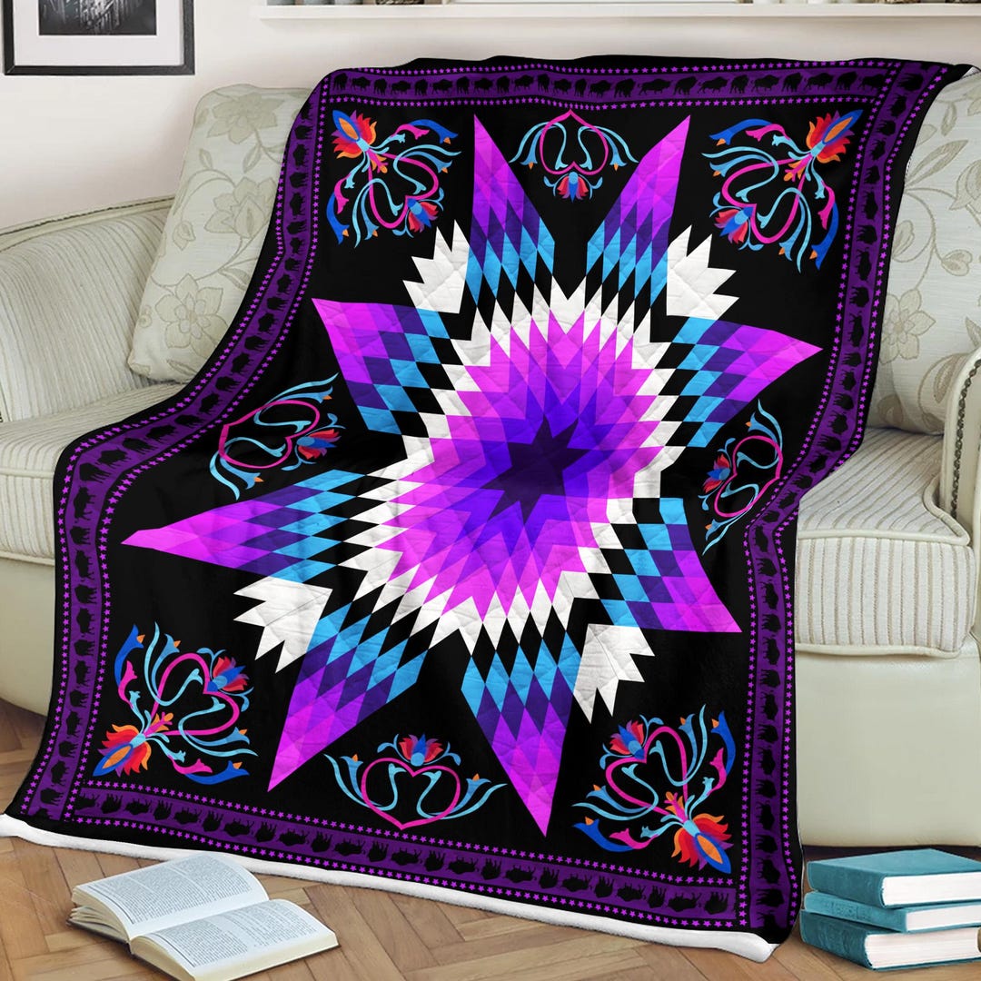 Native Blanket Native American Quilt Blanket Bohemian Blanket Geometric ...