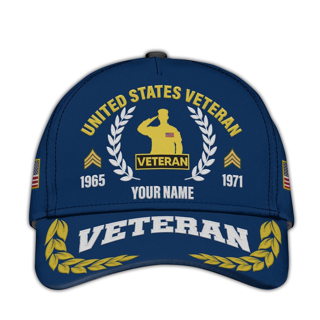 Personalized Embroidered Veterans Hat – Custom Patriotic Ball Cap ...