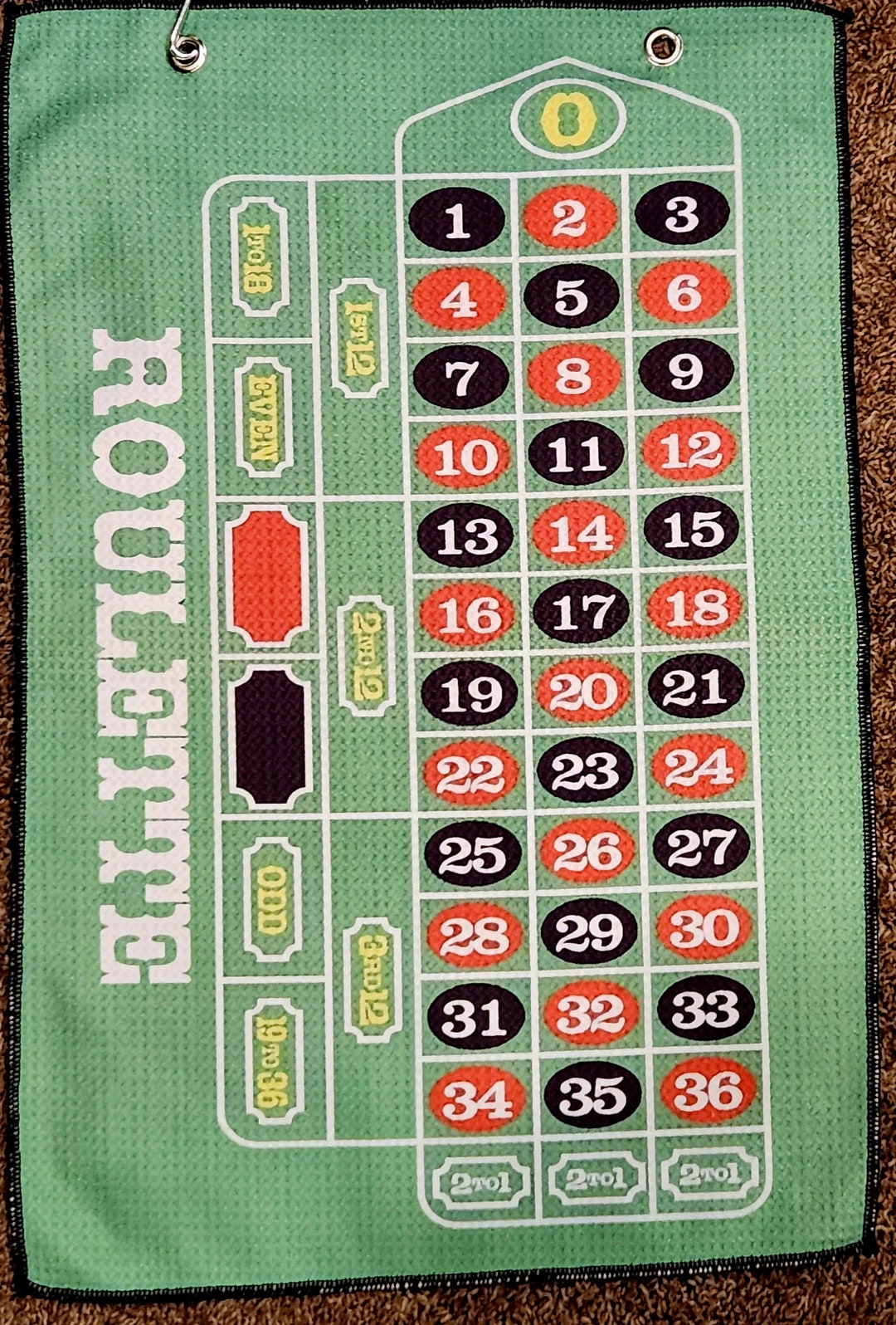 Roulette Golf Towel - Etsy